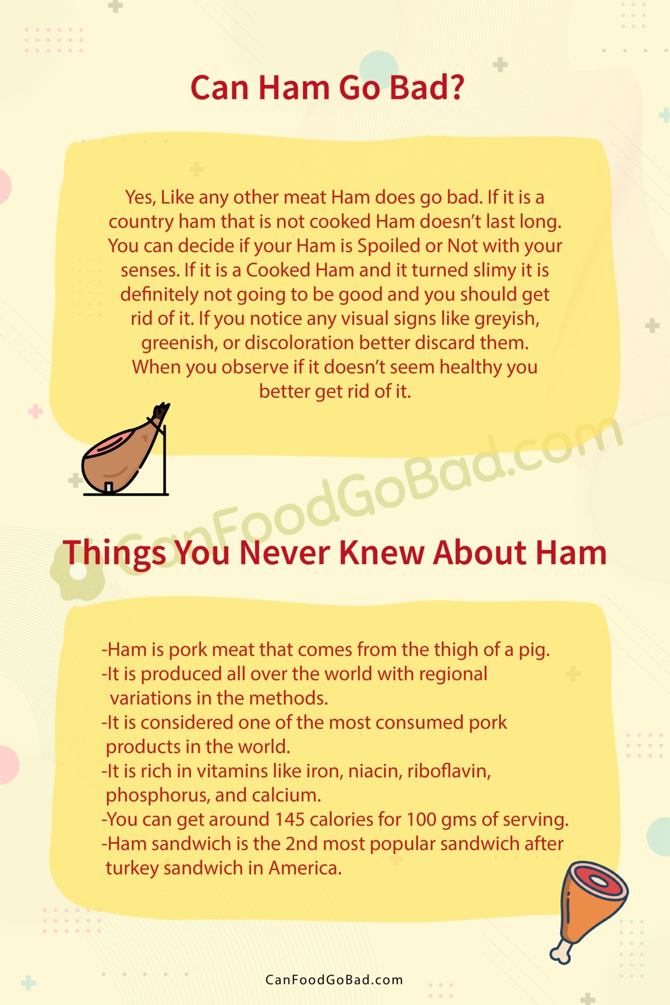 Can Ham Go Bad – How Long Does Ham Last In The Refrigerator? – How To ...